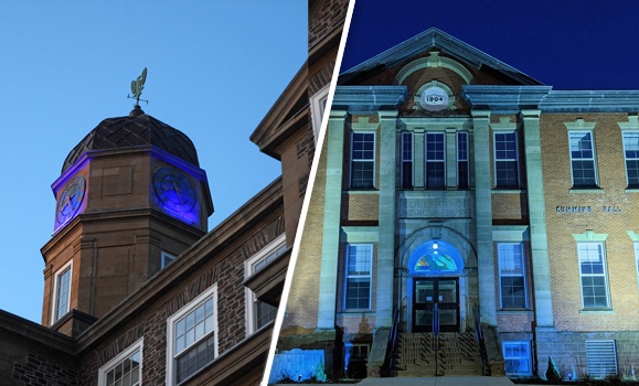 True blue: Dal buildings lit up in remembrance and solidarity - Dal ...