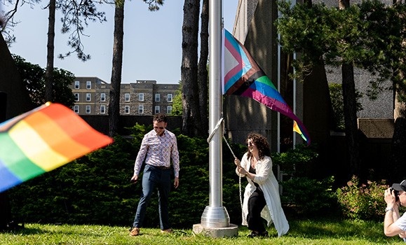 Photos: Proudly raising the Pride Flag - Dal News - Dalhousie University
