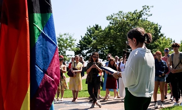 Photos: Proudly raising the Pride Flag - Dal News - Dalhousie University